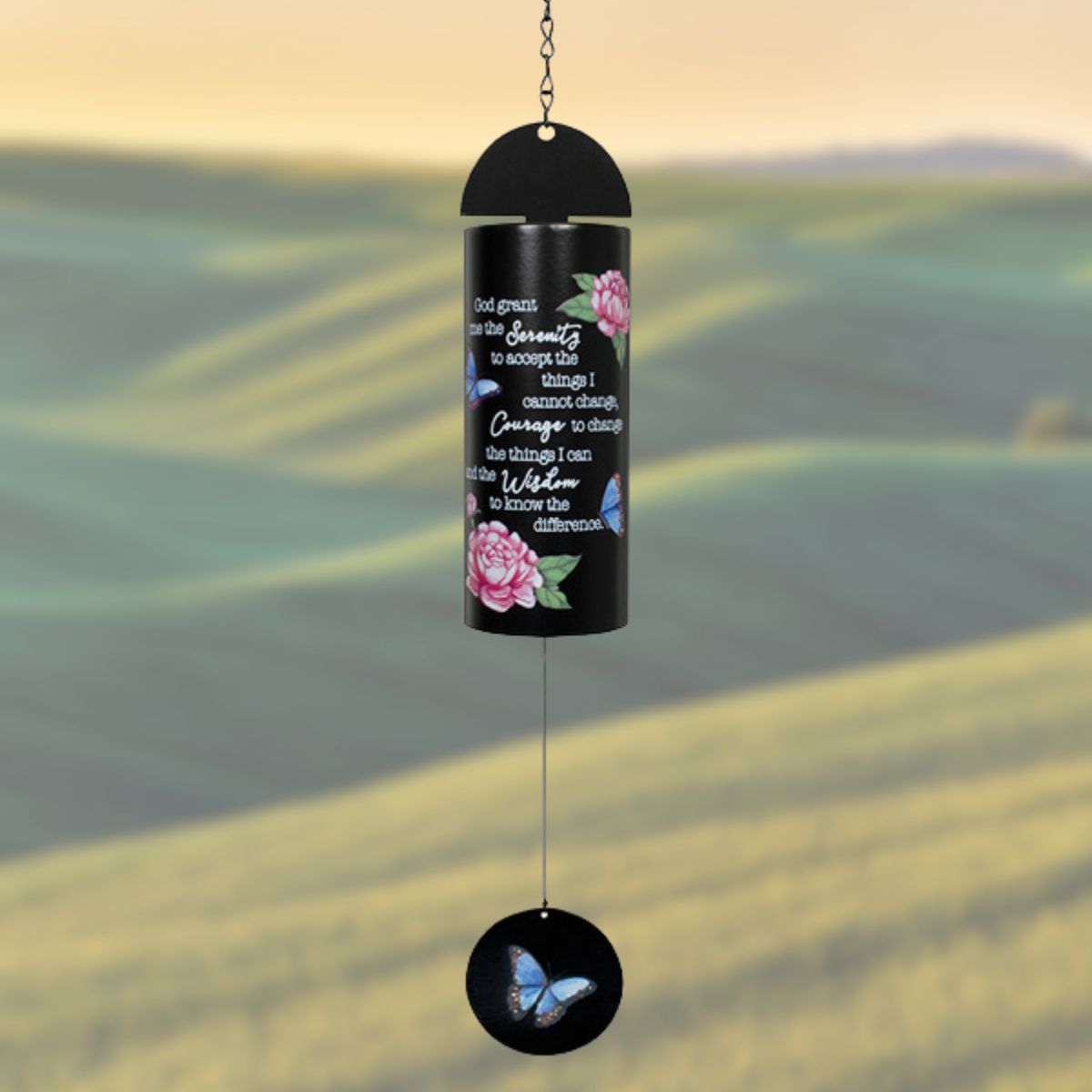 "Serenity Prayer" 22 Inch Cylinder Sonnet Wind Chime - Carson Home Accents
